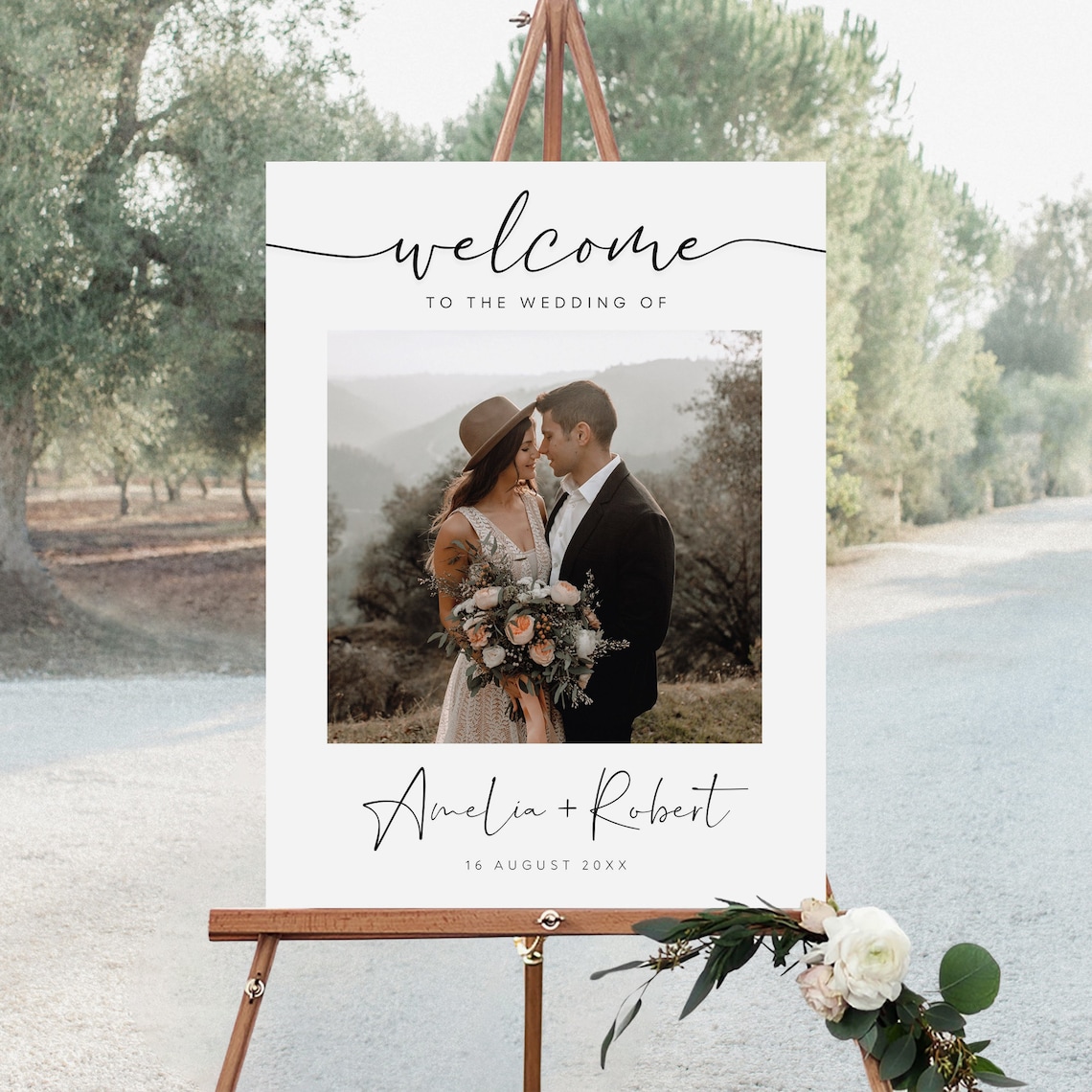 Photo Wedding Welcome Sign, Welcome Wedding Board, Reception Poster ...
