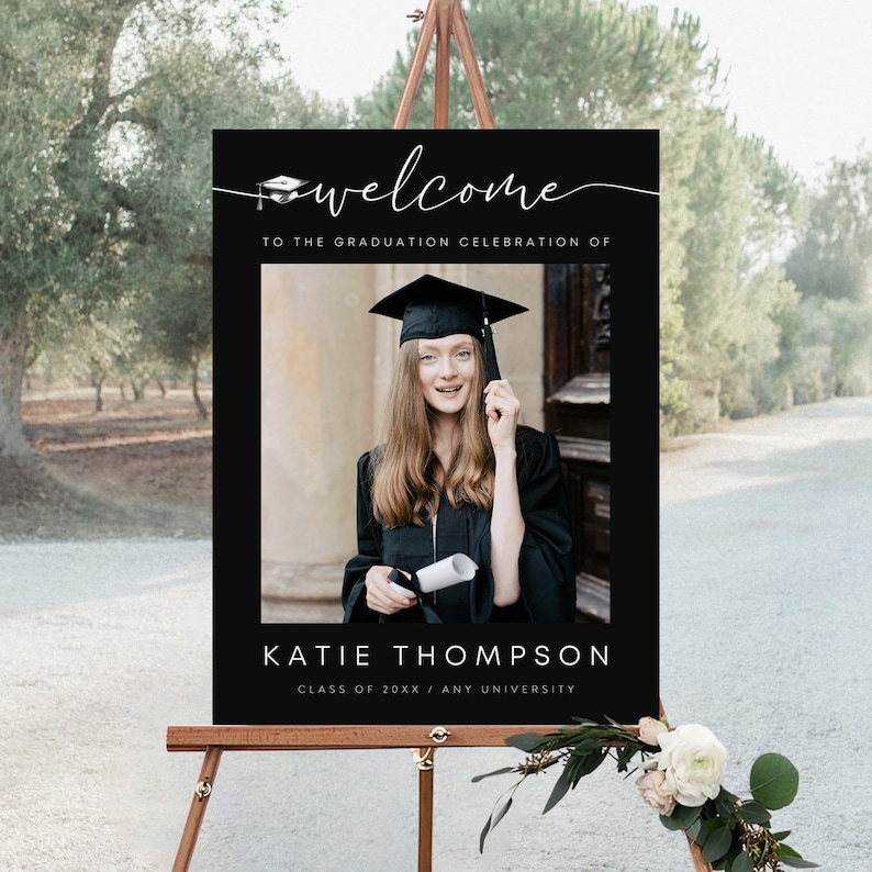 Graduation Welcome Sign Template, Photo Graduation Welcome Poster ...