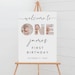Photo Birthday Welcome Sign Template, Printable First Birthday Welcome ...