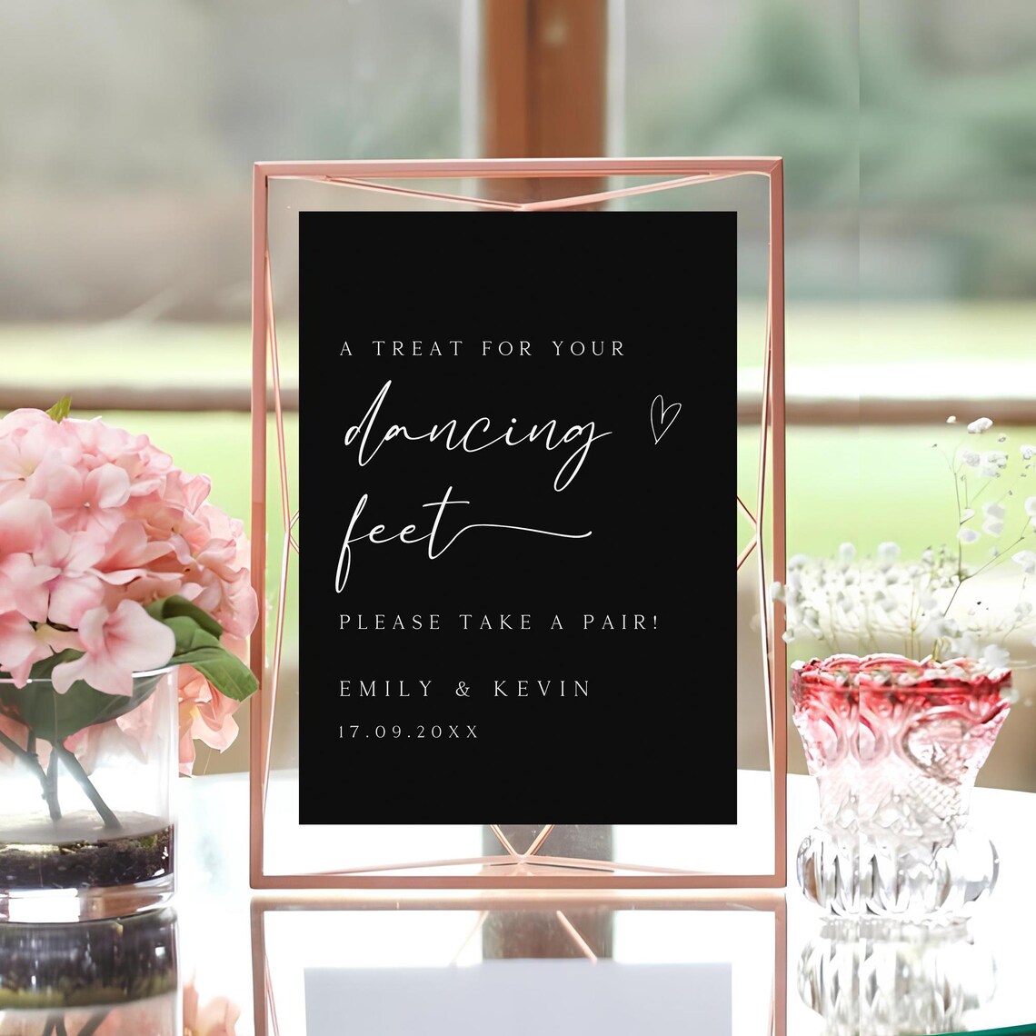 Wedding Dancing Feet Sign Template, Minimalist Design (instant Download ...