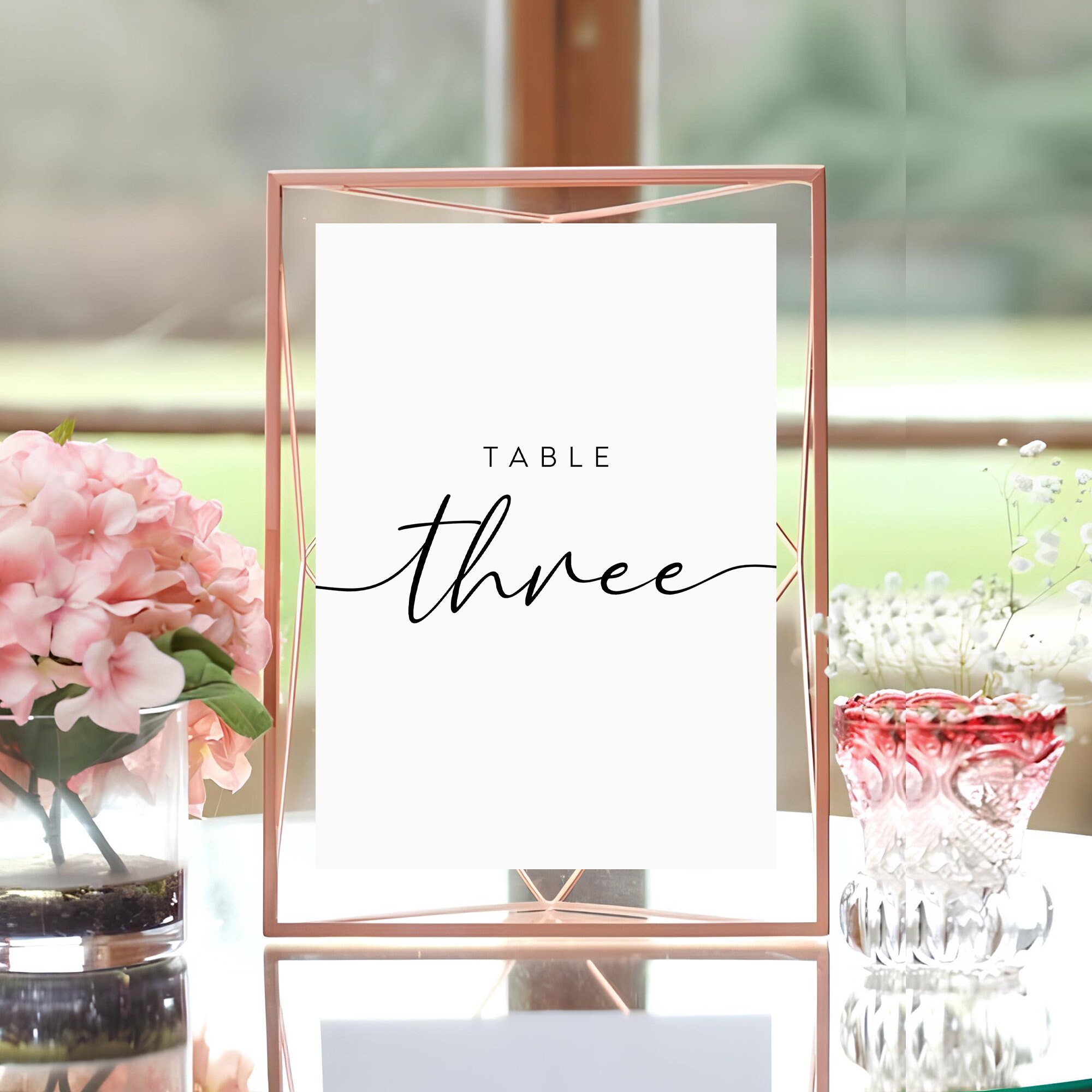 Modern Table Numbers Template, Minimalist Wedding Table Cards ...