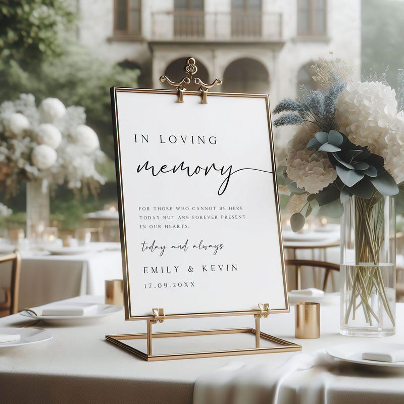 Memory Table Wedding Sign - Etsy