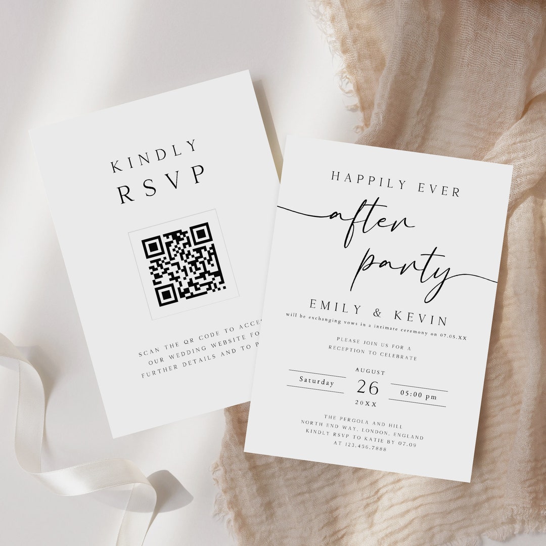 Happily Ever After Party Invitation Template, Wedding Reception Invite ...