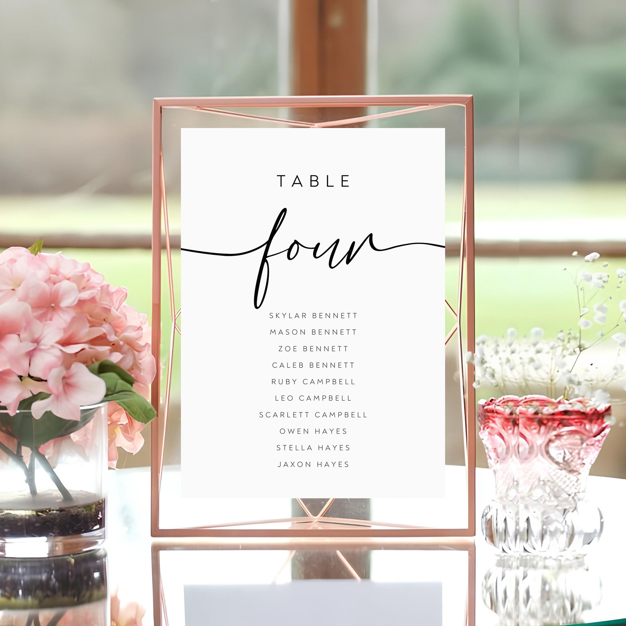 Wedding Seating Card Template, Seating Plan, Editable Seating Cards ...