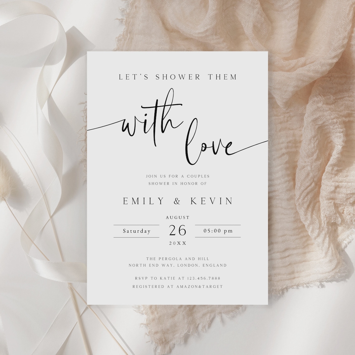 Couples Shower Invitation, Lets Shower Them With Love Invitation ...