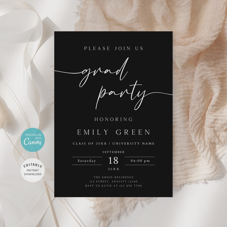 Graduation Party Invitation Template, Graduation Annauncement ...