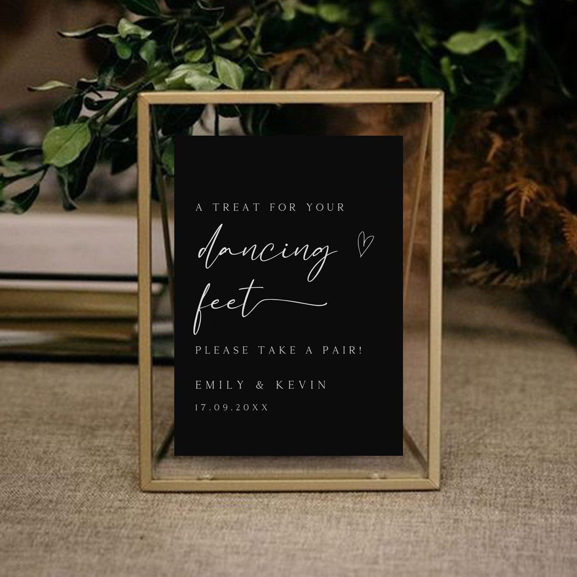 Wedding Dancing Feet Sign Template, Minimalist Design (instant Download ...