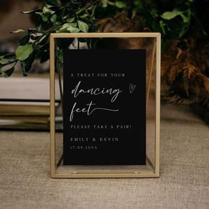 Black Dancing Feet Sign Template, Wedding Flip Flops Sign, Simple ...