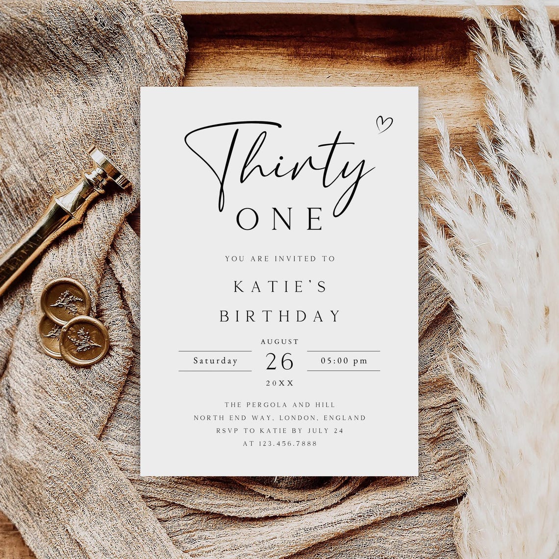 Editable 31st Birthday Party Invitation Template (digital Download) - Etsy