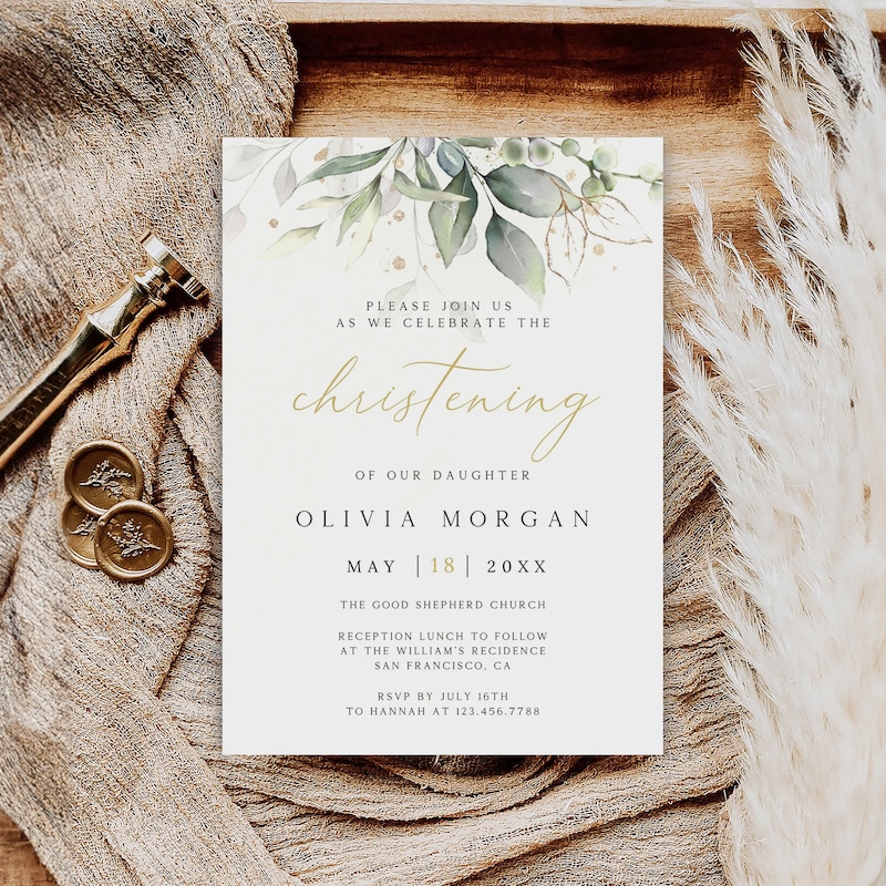 Christening Invitation - Etsy