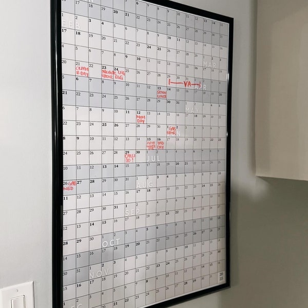 Yearly Calendar - Etsy