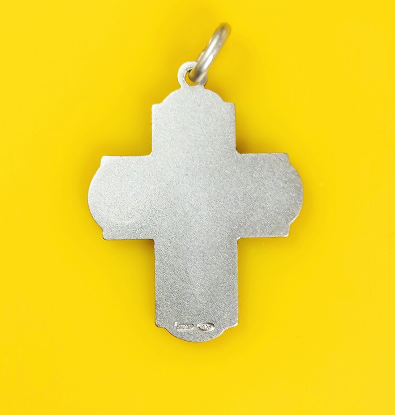 Scapular Cross 925 Silver 29mm Size 3D Design Pendant, Cross Crucifix ...
