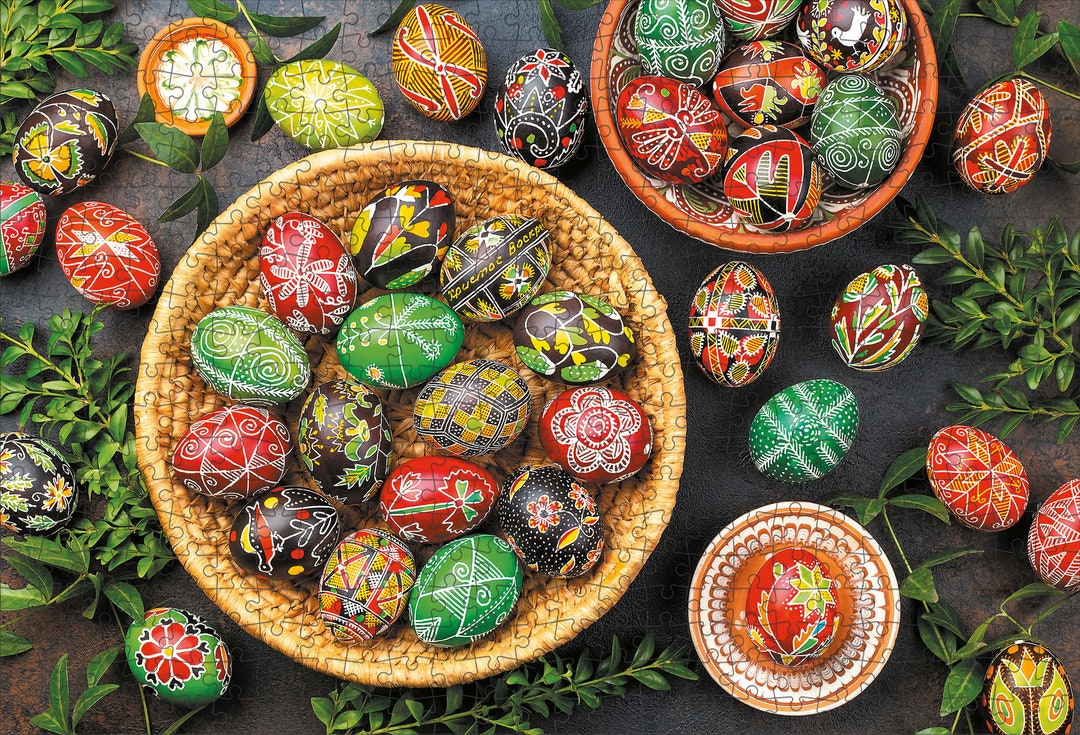 Jigsaw Puzzles pysanky. Ukrainian Easter Eggs 500 Pieces - Etsy