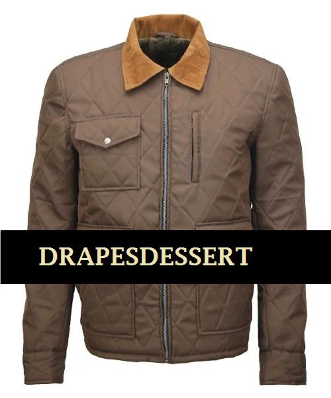 Classic Brown Quilted Cotton Ranch Jacket Inspired by Western Style - Etsy