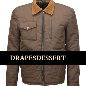 Classic Brown Quilted Cotton Ranch Jacket Inspired by Western Style - Etsy