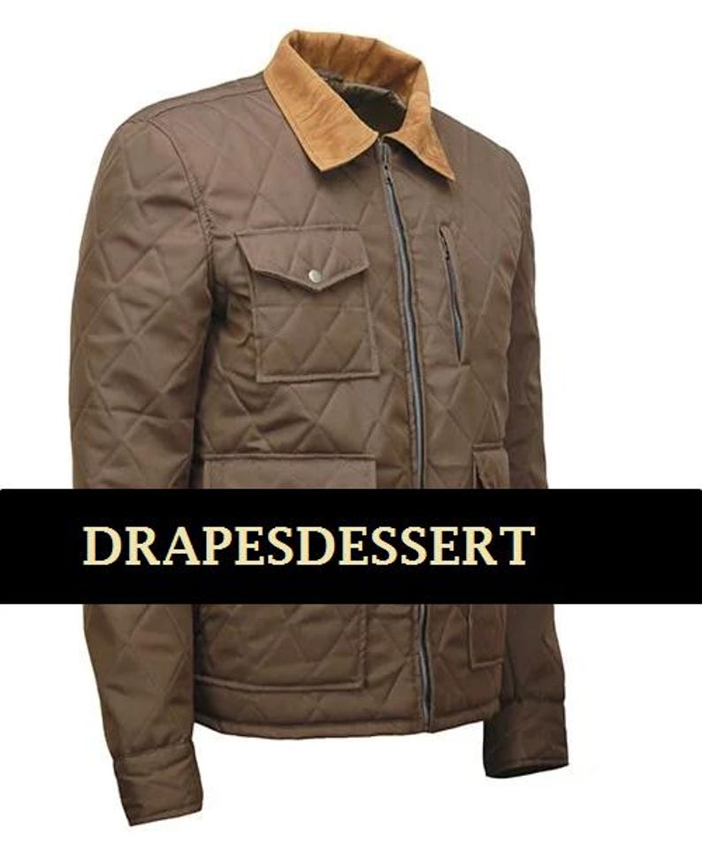 Classic Brown Quilted Cotton Ranch Jacket Inspired by Western Style - Etsy