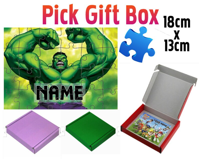 PERSONALISED Incredible Hulk Super Hero Jigsaw Puzzle Add - Etsy