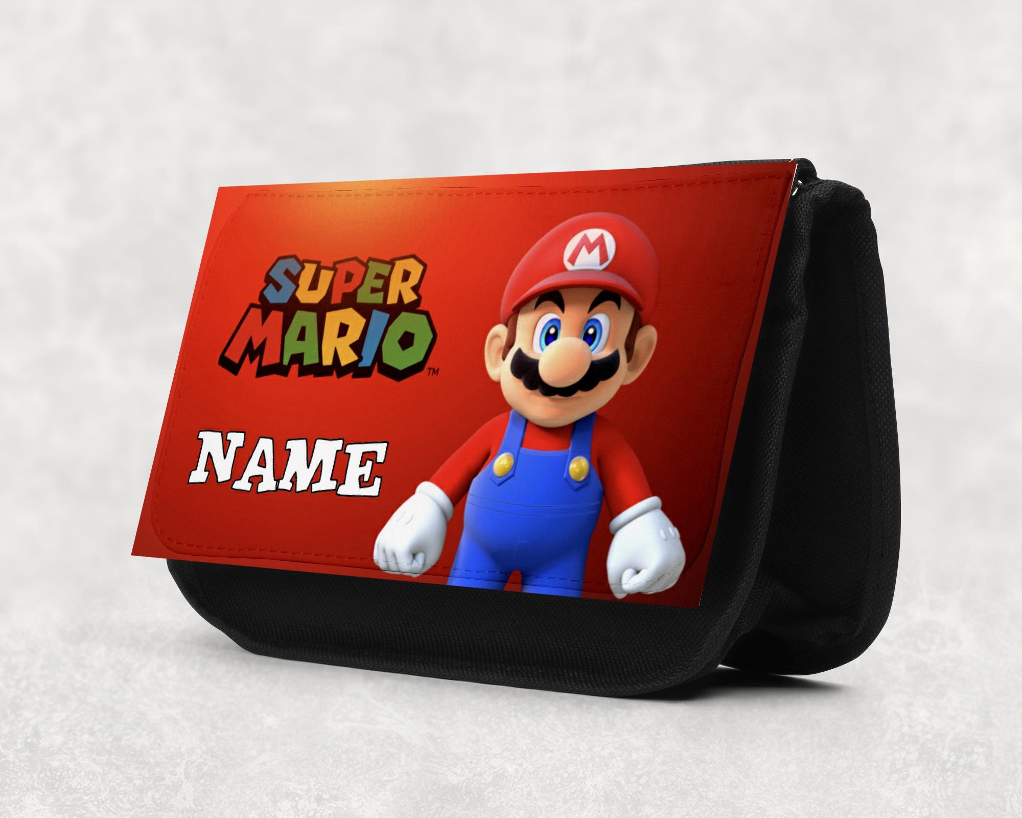 PERSONALISED (custom) Nintendo MARIO Pencil Case Bag - School Kids ...