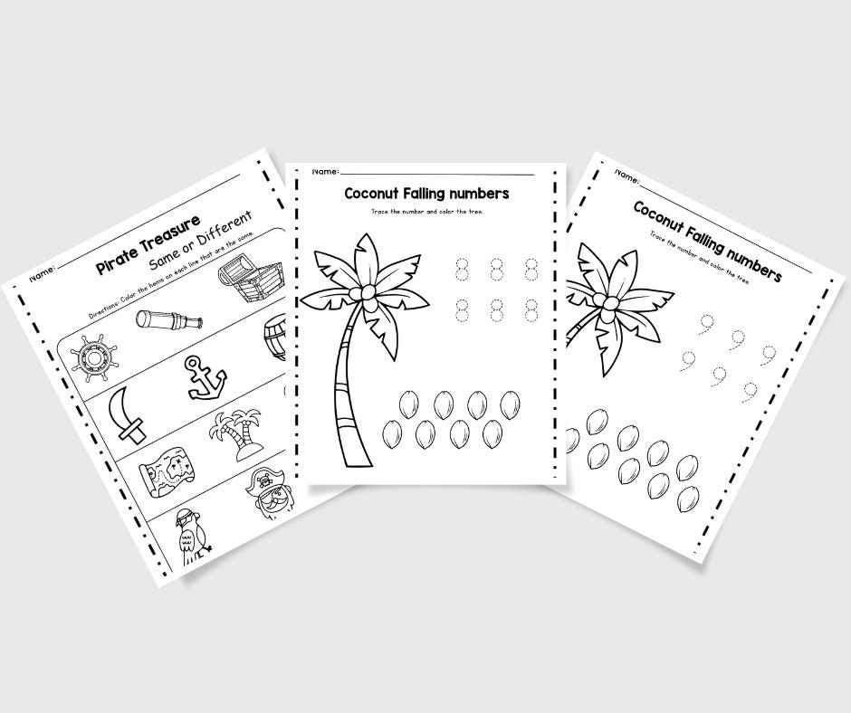 Toddler Learning Activity Sheets, Preschool Printables, Educational ...