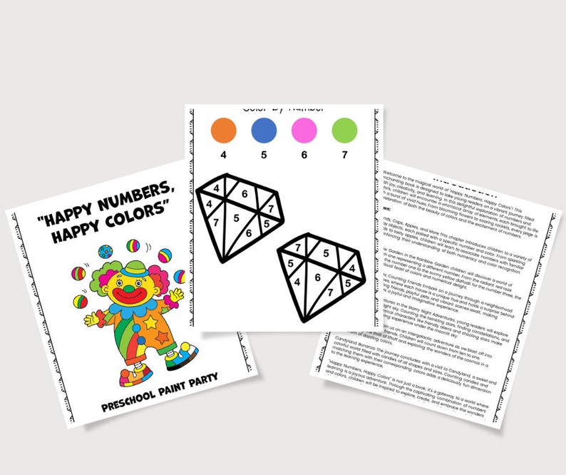 Color by Number Worksheets, Kids Artwork, Toddler Printables, Kids ...