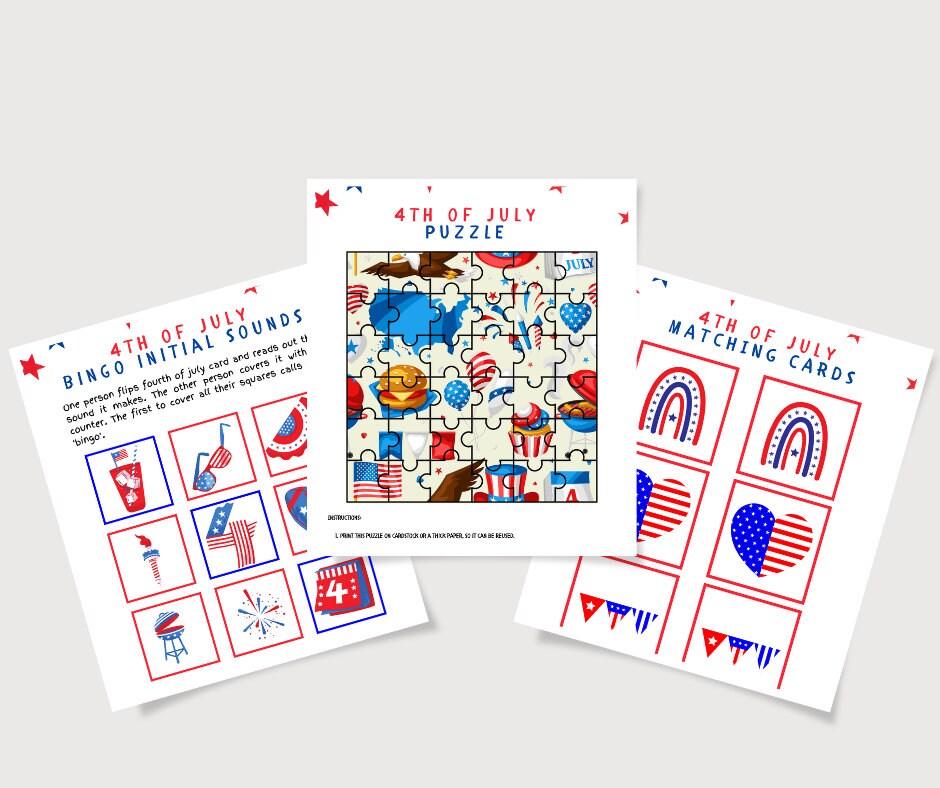 4th of July Worksheets, Independence Day Activities, Patriotic Kid's ...