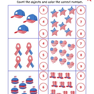 4th of July Worksheets, Independence Day Activities, Patriotic Kid's ...