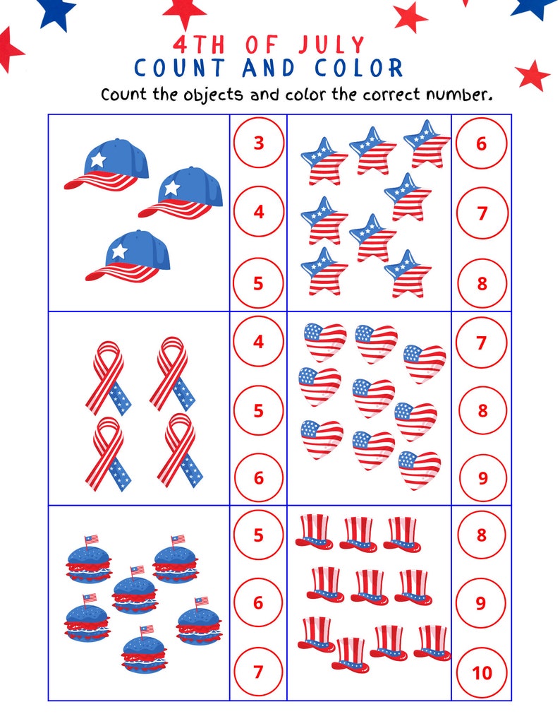 4th of July Worksheets, Independence Day Activities, Patriotic Kid's ...