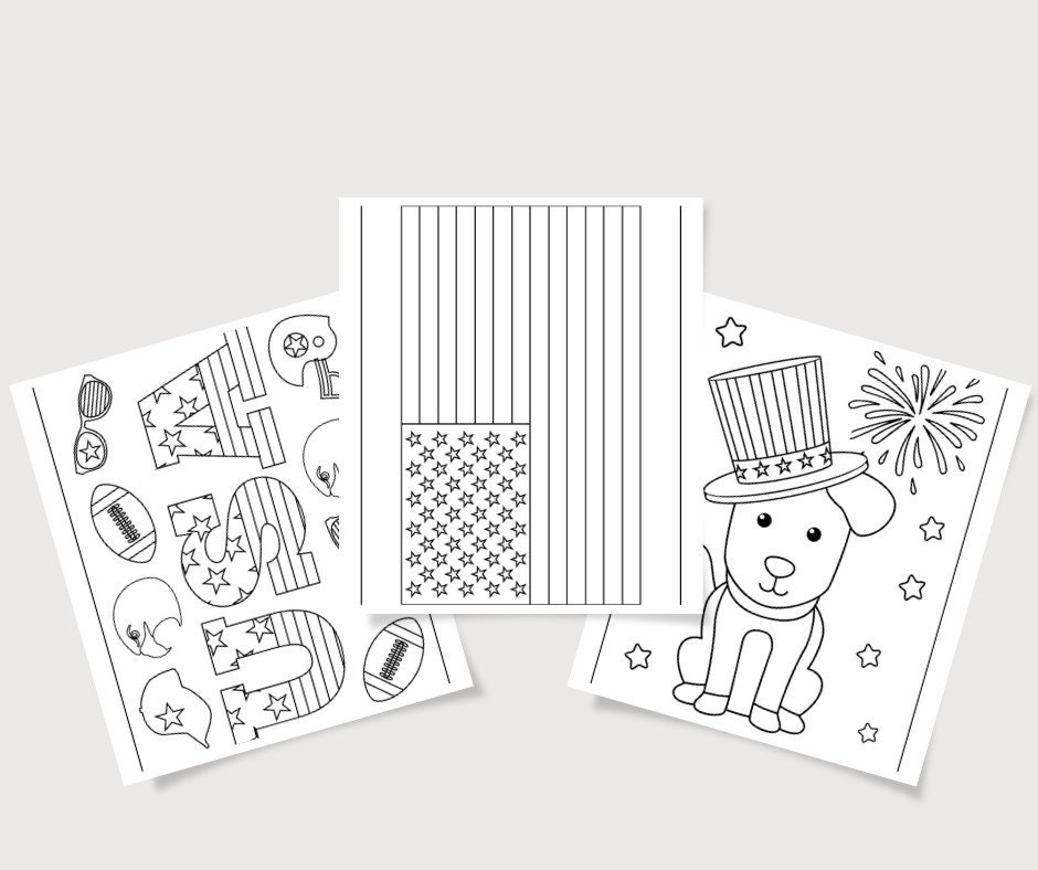 4th of July Coloring Pages, Independence Day Activities, Patriotic Kid ...