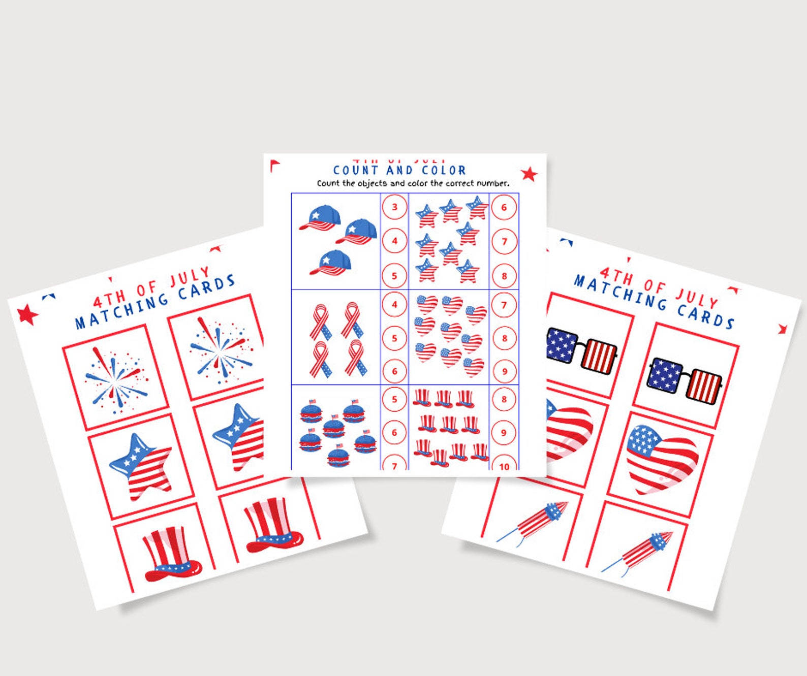 4th of July Worksheets, Independence Day Activities, Patriotic Kid's ...
