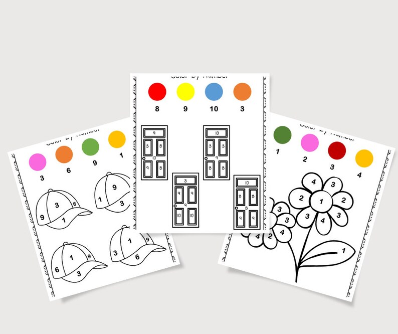 Color by Number Worksheets, Kids Artwork, Toddler Printables, Kids ...