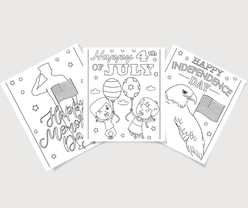 4th of July Coloring Pages, Independence Day Activities, Patriotic Kid ...