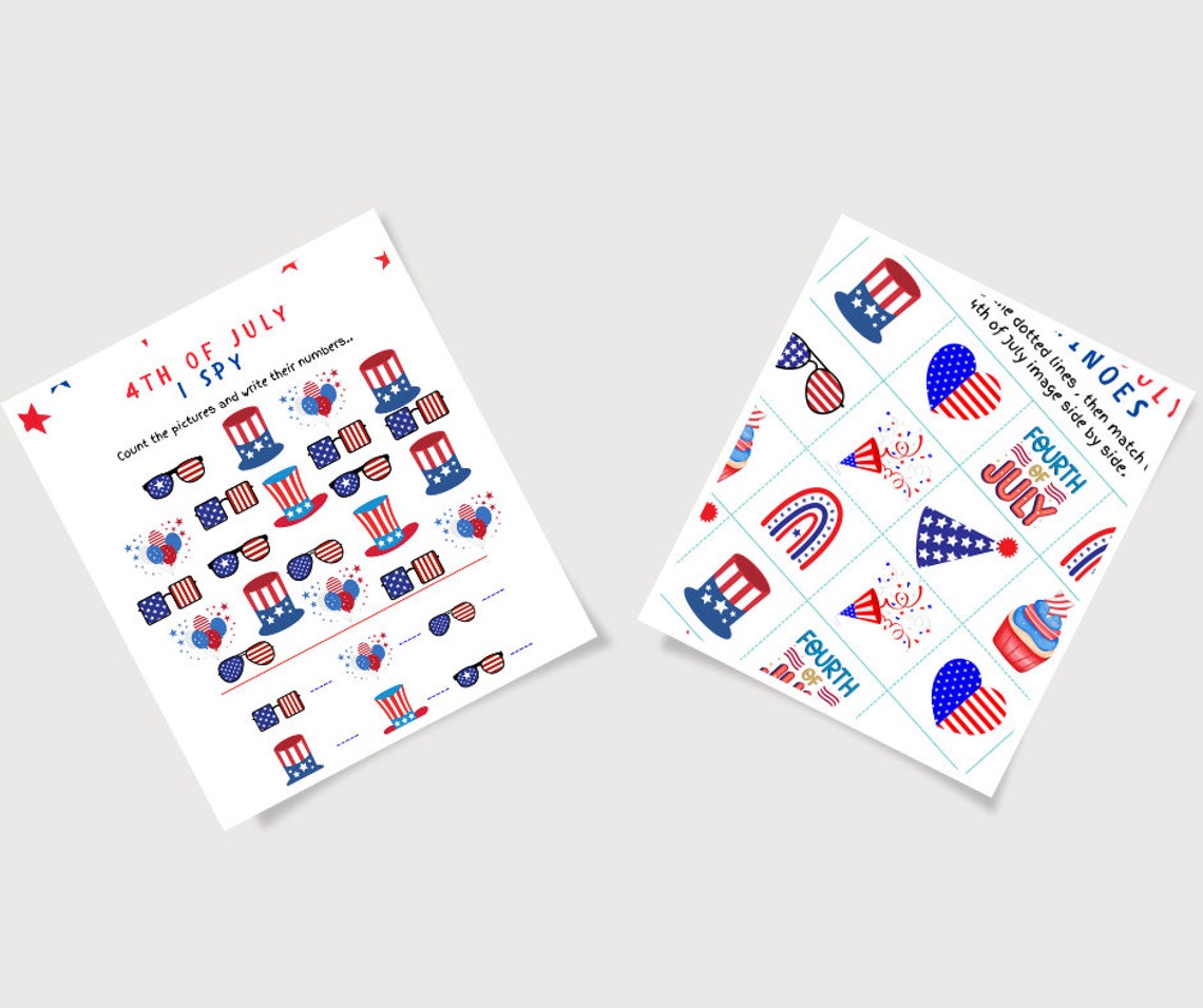 4th of July Worksheets, Independence Day Activities, Patriotic Kid's ...