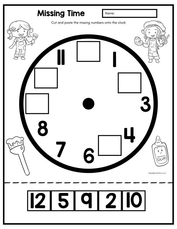 Telling Time Activities for Kids, Preschool Printables Sheets, Hour and ...