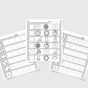 Kindergarten 2D 3D Shapes Activities, Toddler Learning Printables ...