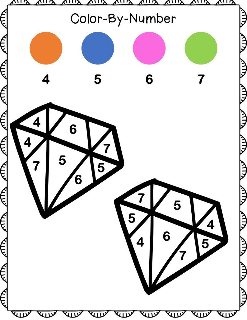 Color by Number Worksheets, Kids Artwork, Toddler Printables, Kids ...