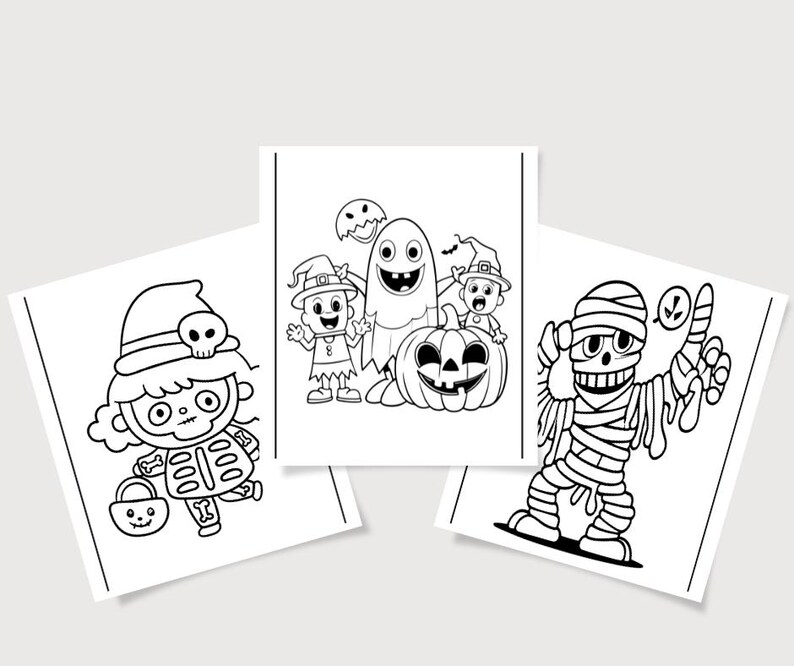 Halloween Coloring Pages, Kids Halloween Art, Spooky Coloring Pages ...