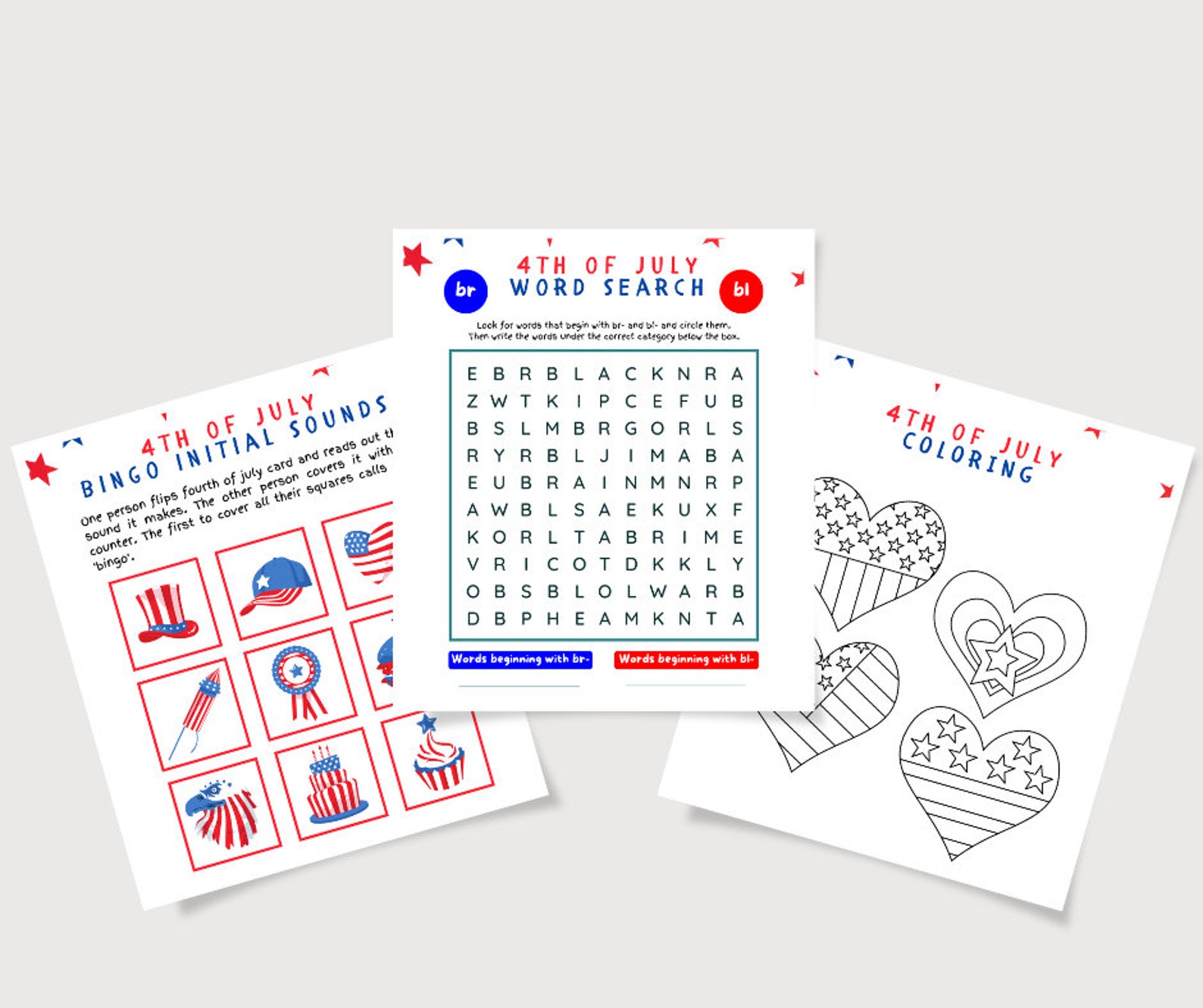 4th of July Worksheets, Independence Day Activities, Patriotic Kid's ...