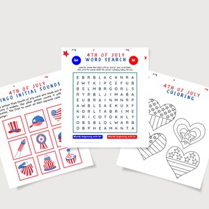 4th of July Worksheets, Independence Day Activities, Patriotic Kid's ...