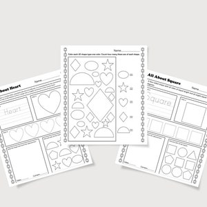 Kindergarten 2D 3D Shapes Activities, Toddler Learning Printables ...