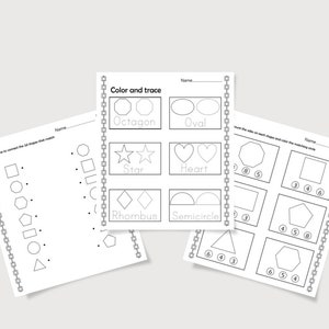 Kindergarten 2D 3D Shapes Activities, Toddler Learning Printables ...