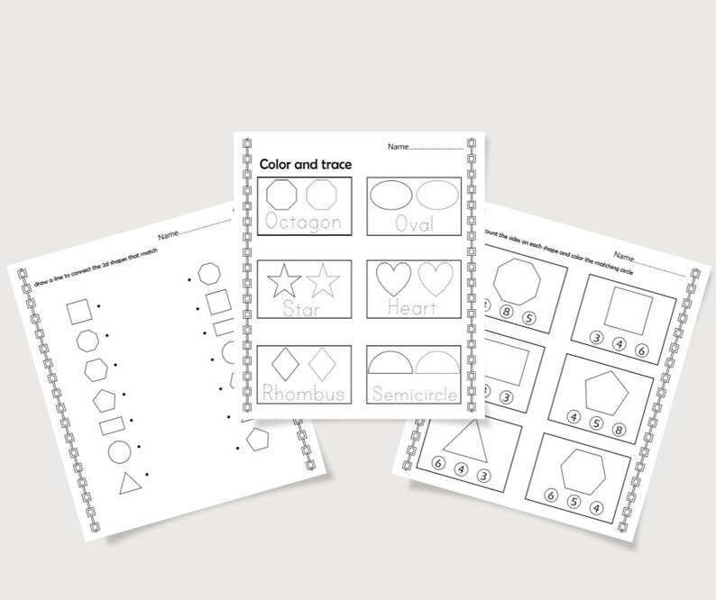 Kindergarten 2D 3D Shapes Activities, Toddler Learning Printables ...