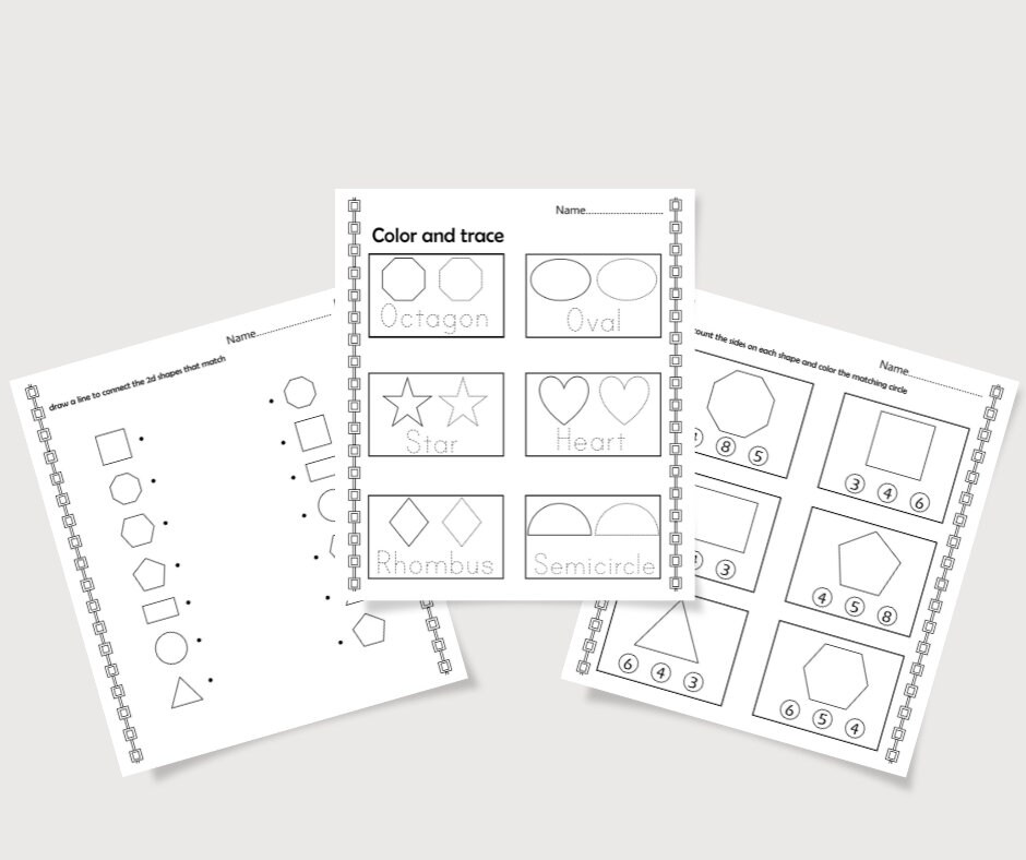Kindergarten 2D 3D Shapes Activities, Toddler Learning Printables ...