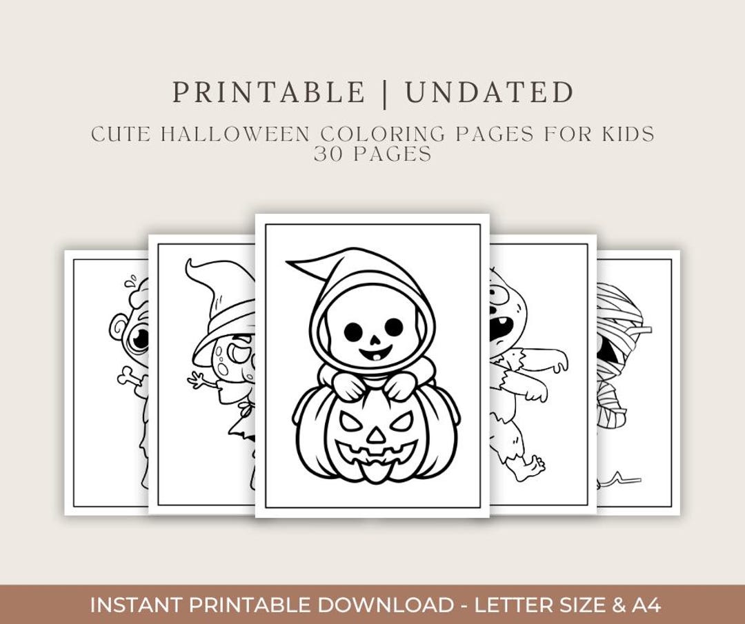 Halloween Coloring Pages, Kids Halloween Art, Spooky Coloring Pages ...