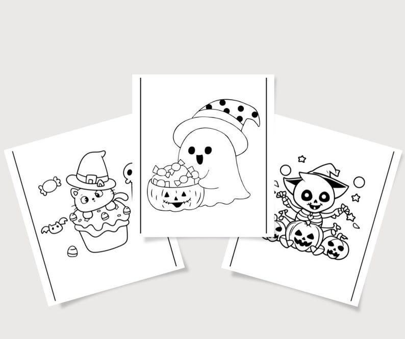 Halloween Coloring Pages, Kids Halloween Art, Spooky Coloring Pages ...