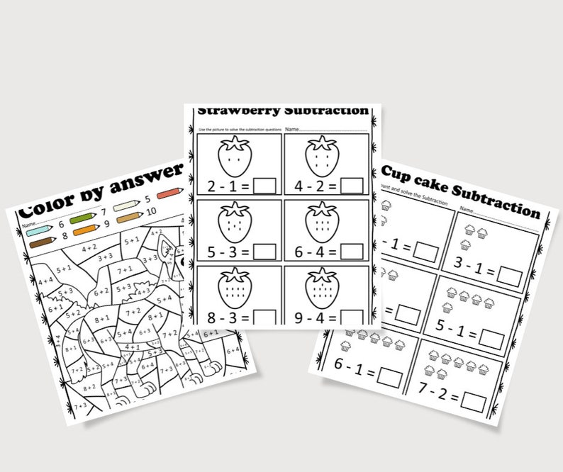 Kindergarten Math Activities, Addition and Subtraction, Preschool ...