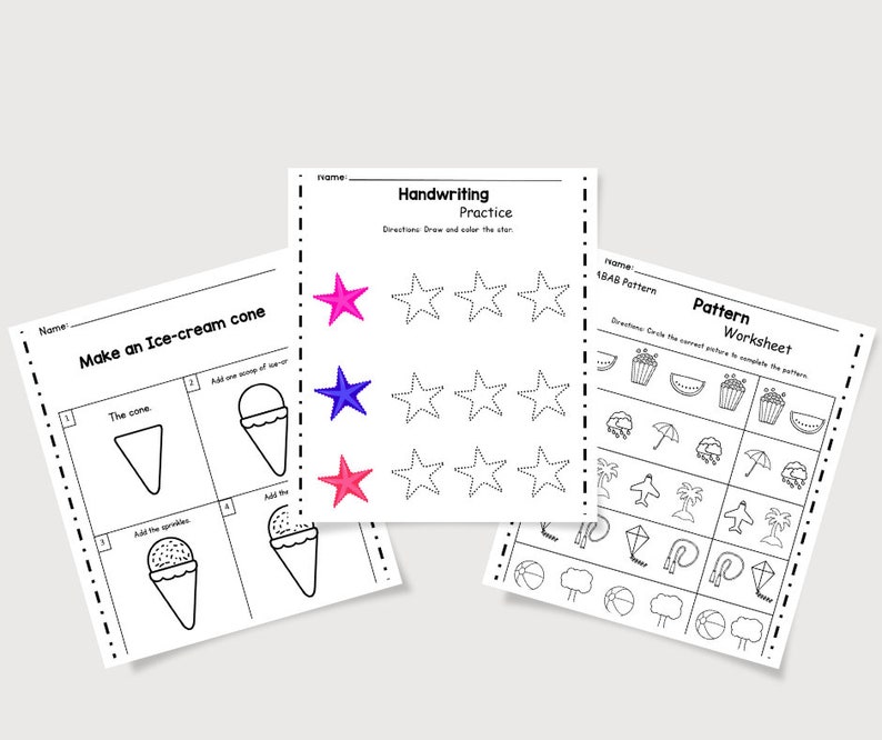 Toddler Learning Activity Sheets, Preschool Printables, Educational ...