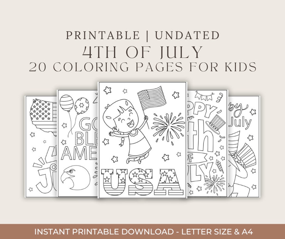 4th of July Coloring Pages, Independence Day Activities, Patriotic Kid ...