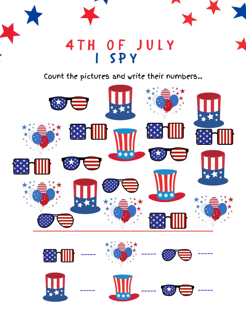 4th of July Worksheets, Independence Day Activities, Patriotic Kid's ...