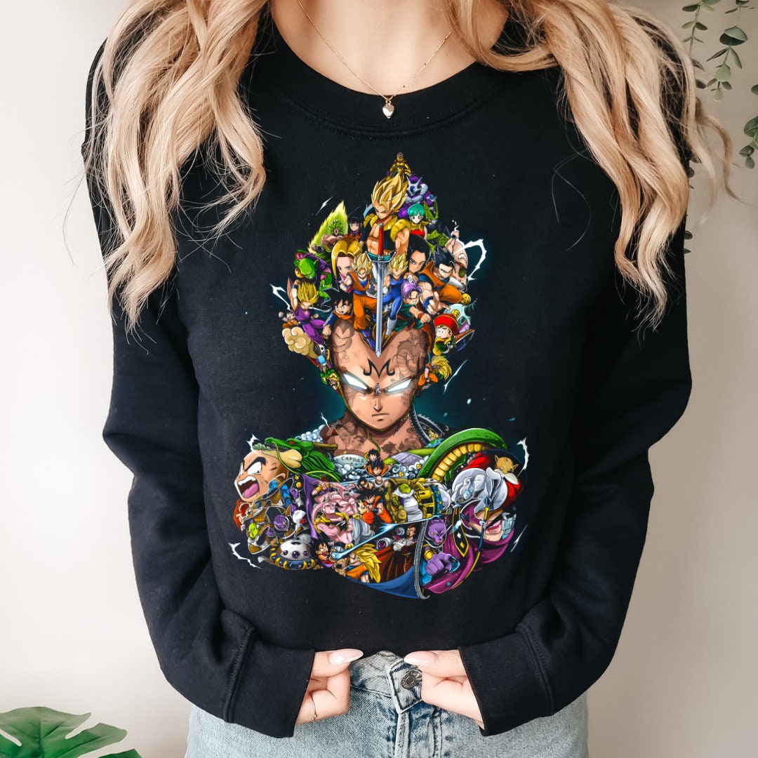 Dragon Ball Z Sweatshirt Goku Glowing Eyes Custom Sweatshirt - Etsy
