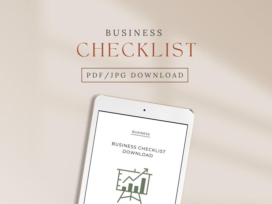 Business Checklist, Printable, Start-up, Small Business, Money, - Etsy
